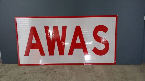 SIGNBOARD AWAS (WD17)-HIP Sticker