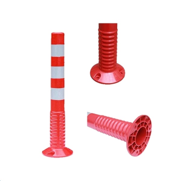 Taiwan Style Flexible & Reboundable Warning Post Red 750mm