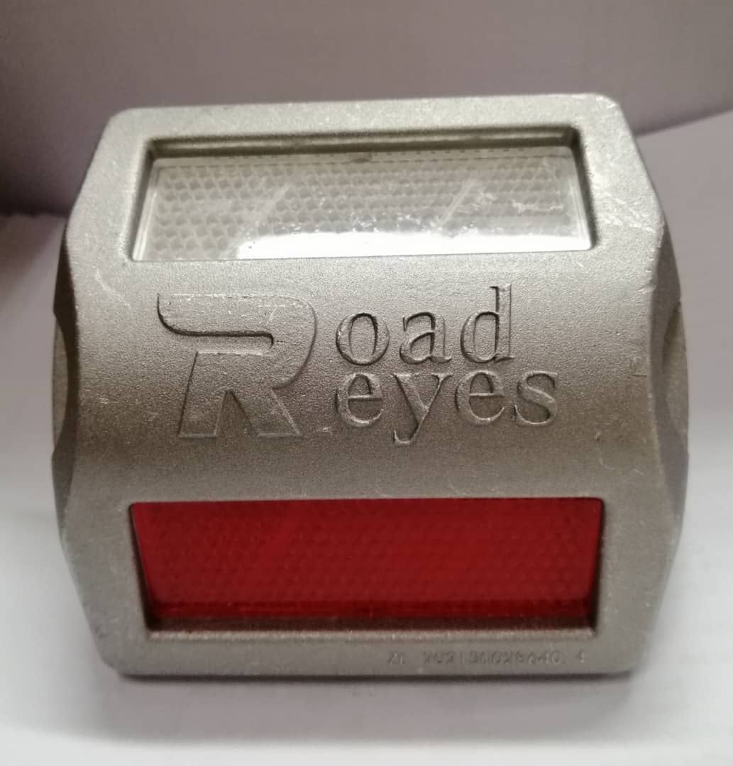 ROAD EYES ALUMINIUM ROAD STUD DOUBLE REFLECTORS