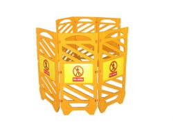 PLASTIC FOLDABLE AND EXPANDABLE SAFETY YELLOW BARRIER GATE 3 PCS IN 1 SET