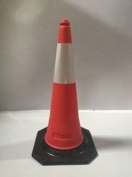 Plastic PE Traffic Cone Red White-China 750mm