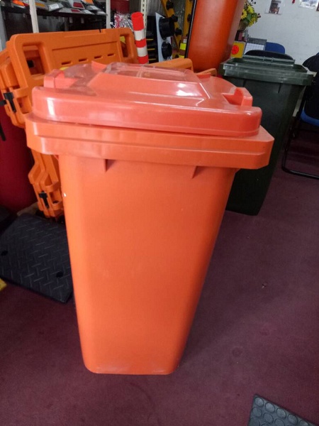 Recycle Mobile Garbage Bin 120 Liters Orange Color