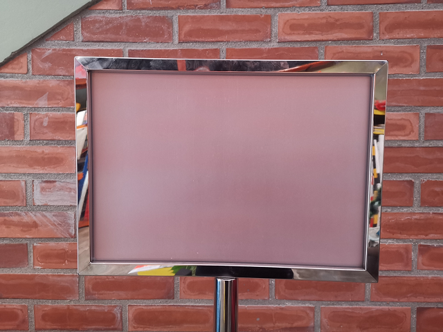 Horizontal Stainless Steel 201 Signage Stand A3 size