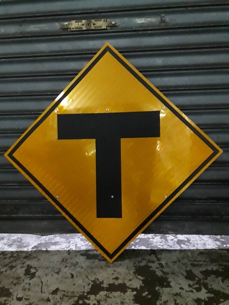 Signboard Road Junction On The Left & Right (WD.27a)