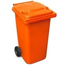 Recycle Mobile Garbage Bin 120 Liters Orange Color