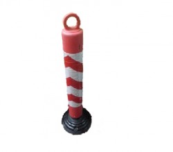 PU AND PVC REBOUNDABLE AND FLEXIBLE WARNING POST WITH HOCK ON TOP BLACK ...